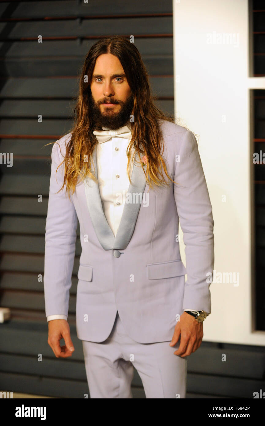 Actor/ Musician Jared Leto attends the 2015 Vanity Fair Oscar Party ...