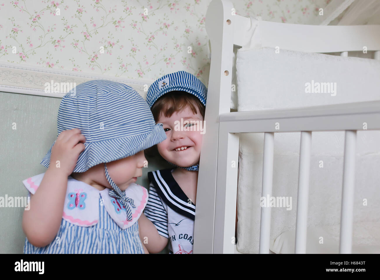 kid sailor play at home Stock Photo - Alamy