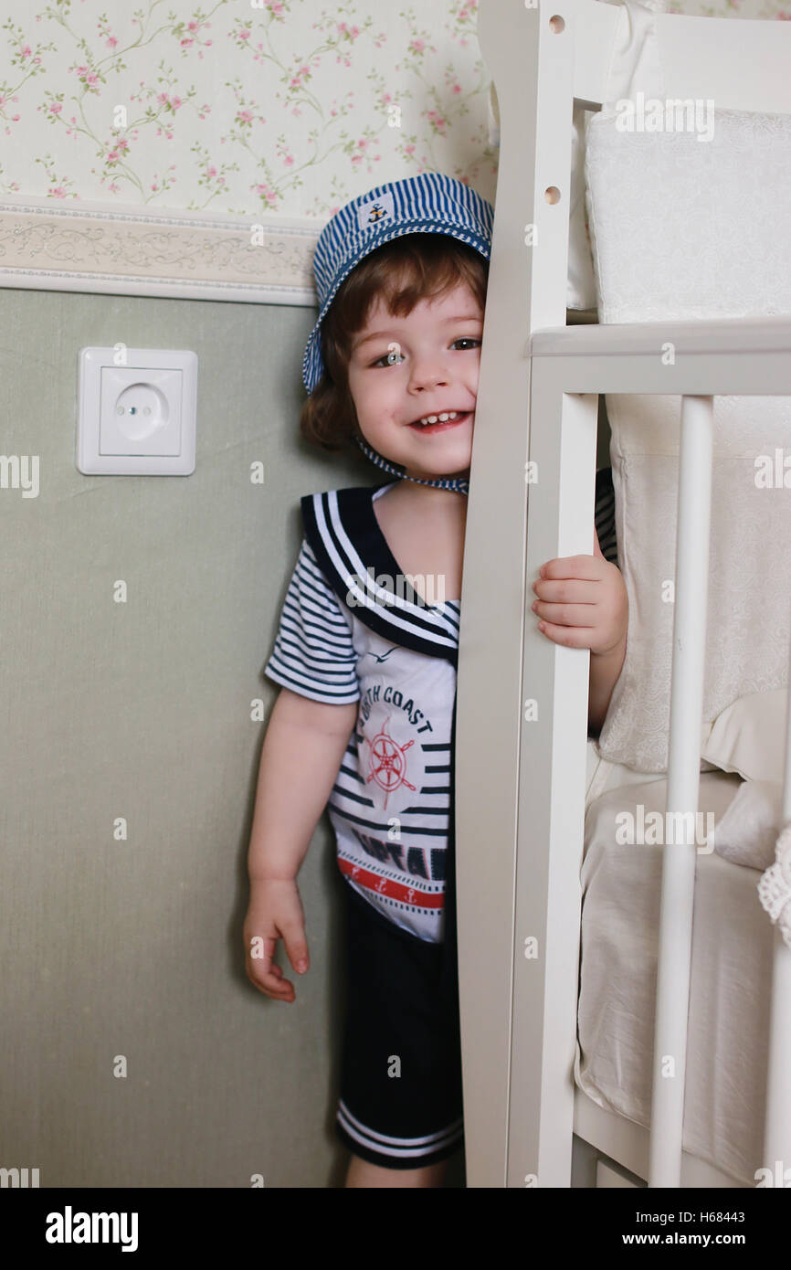 kid sailor play at home Stock Photo - Alamy