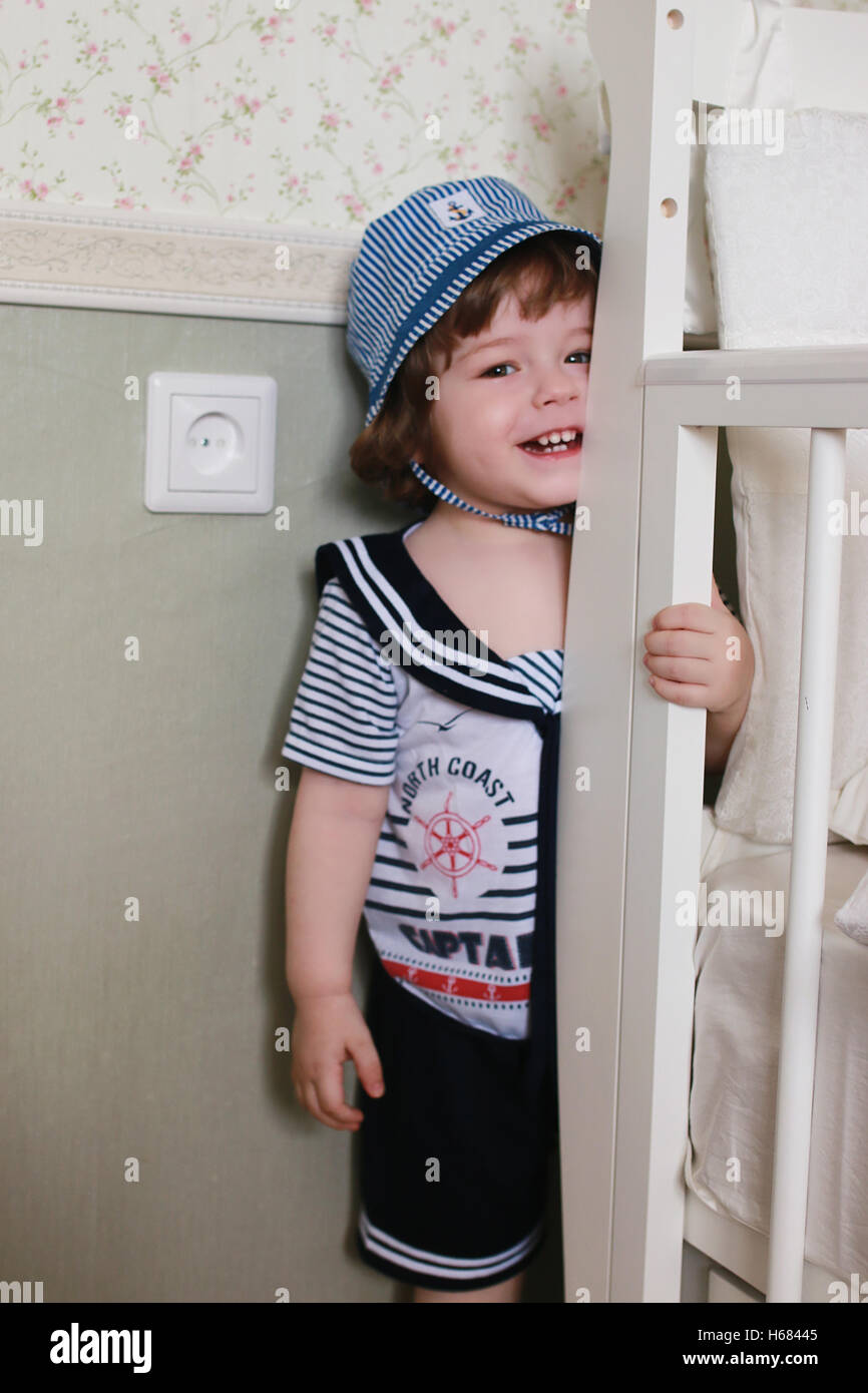 kid sailor play at home Stock Photo - Alamy