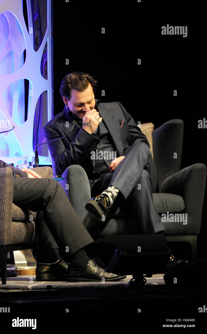 Actor Johnny Depp inside at the Maltin Modern Master award tribute ...