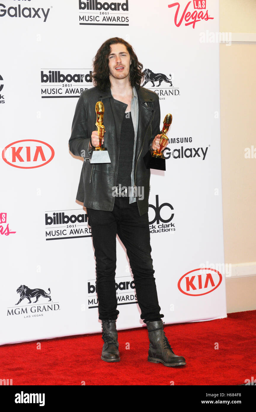 Hozier arrives at the 2015 Billboard Music Awards press room at the MGM Grand Garden Arena on ...