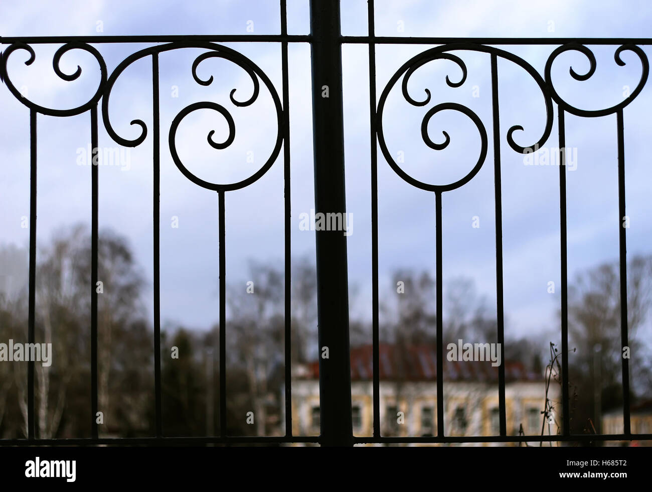 White Wrought Iron Gate High Resolution Stock Photography and Images ...
