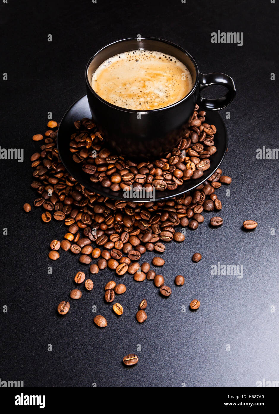 Black cup coffee dark hi-res stock photography and images - Alamy