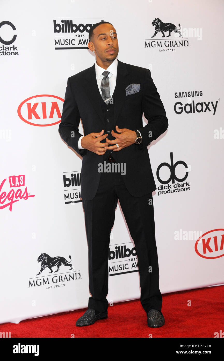 Rapper Ludacris arrives at the 2015 Billboard Music Awards press room ...
