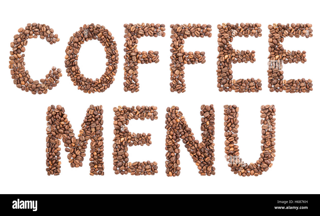 Caffeine menu Cut Out Stock Images & Pictures - Alamy