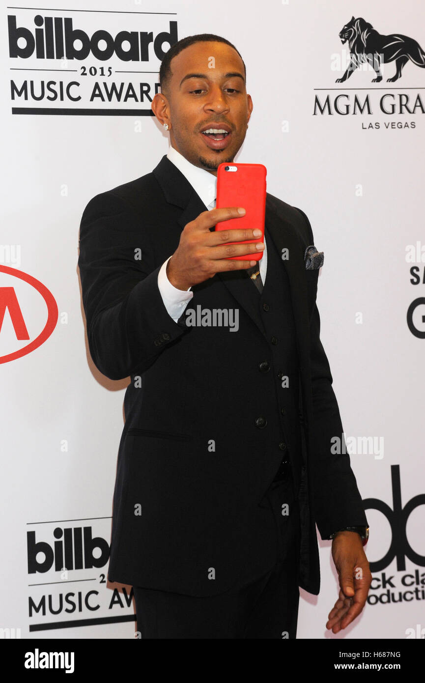Rapper Ludacris arrives at the 2015 Billboard Music Awards press room ...