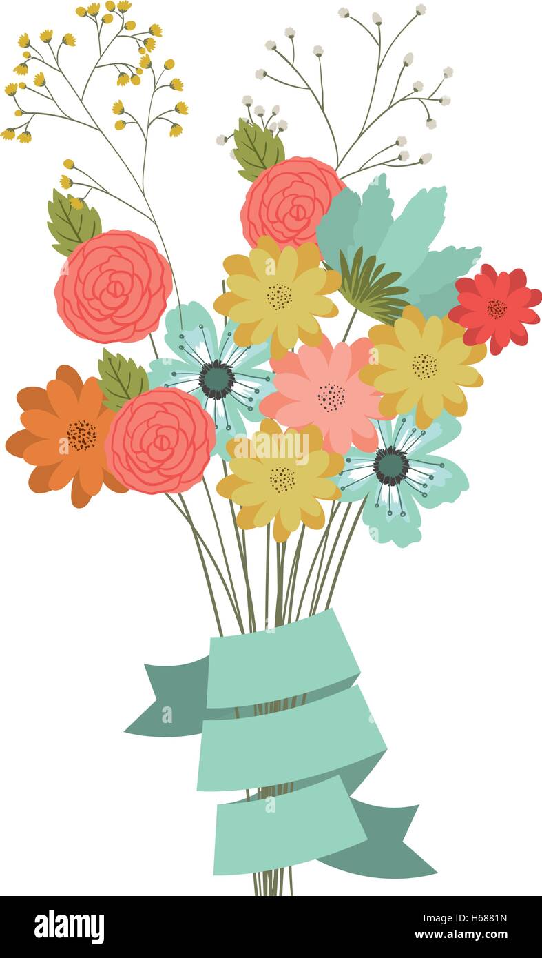 colorful flowers bouquet Stock Vector Image & Art - Alamy