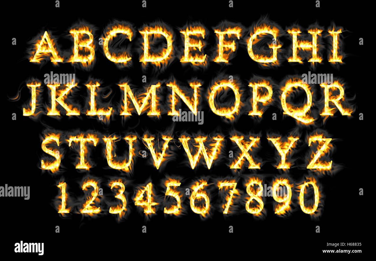 Flaming alphabet hi-res stock photography and images - Alamy