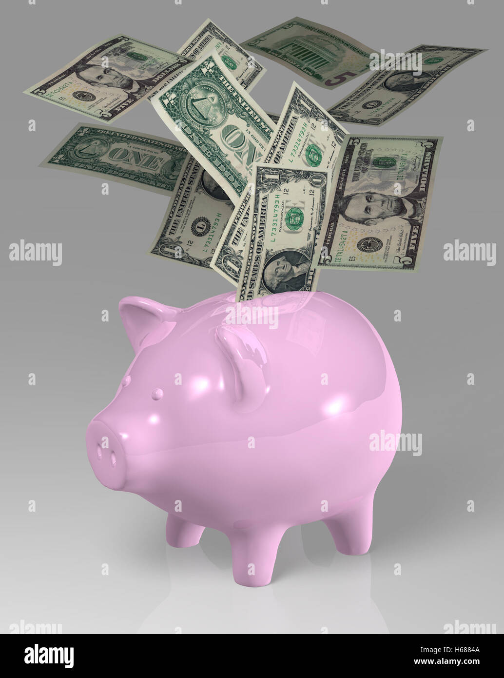 Flying bank notes hi-res stock photography and images - Alamy