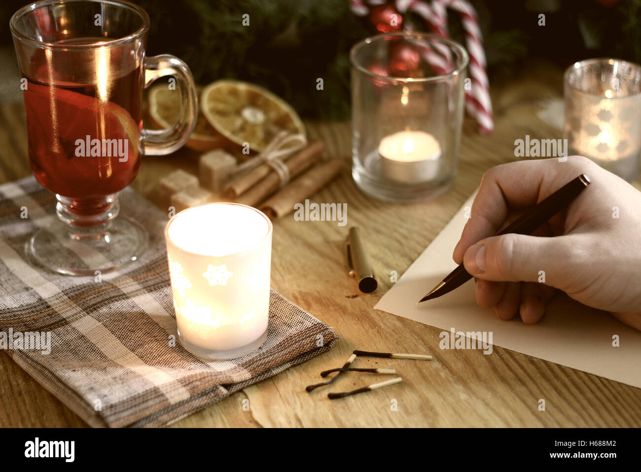 hand writing Christmas Stock Photo - Alamy