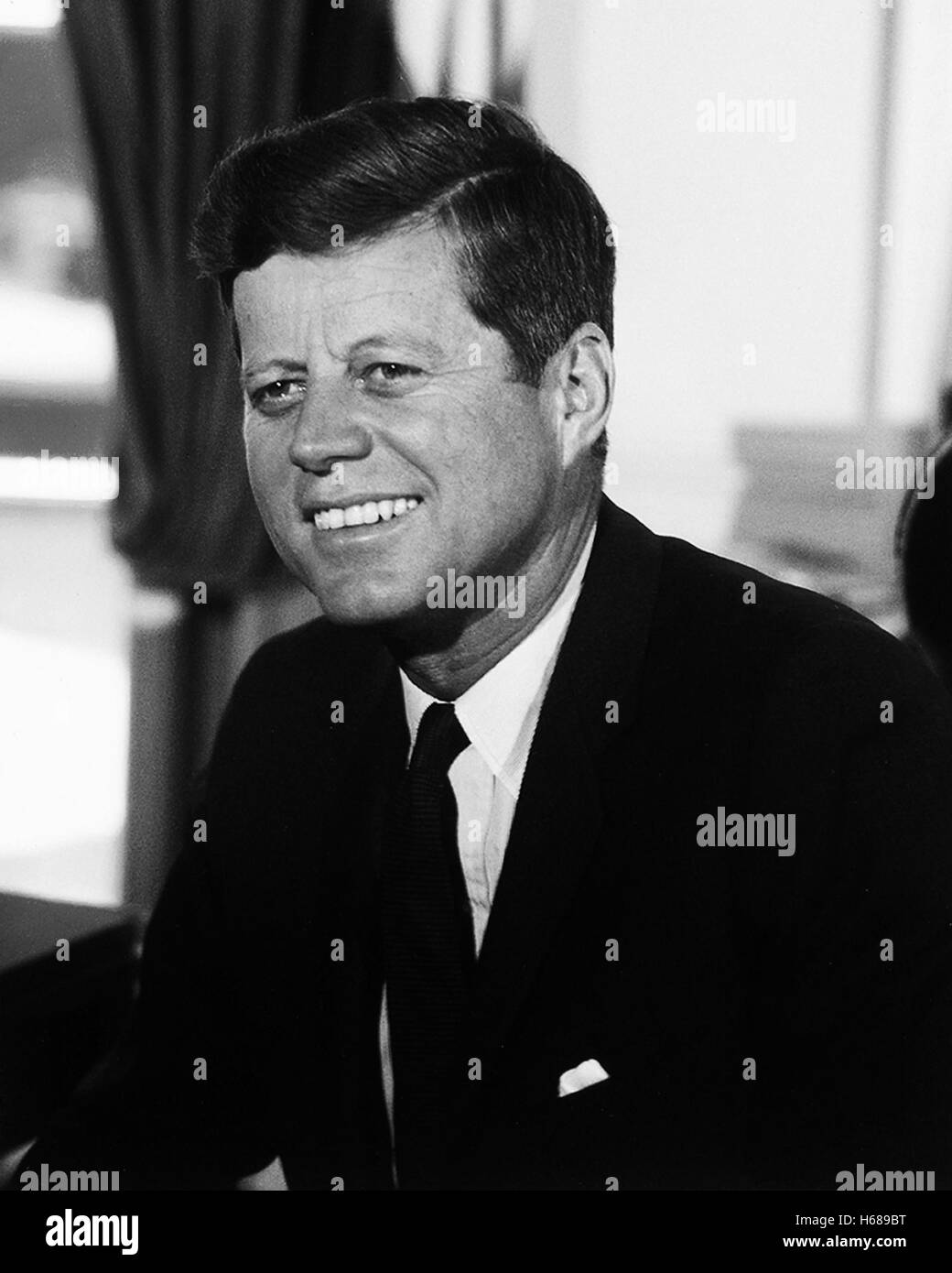 President John F. Kennedy, Jr. in the Oval Office of the White House ...