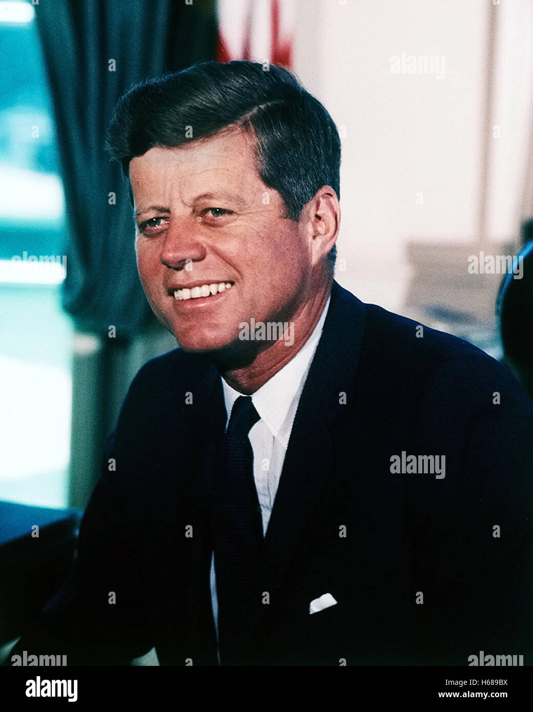 President John F. Kennedy, Jr. in the Oval Office of the White House ...