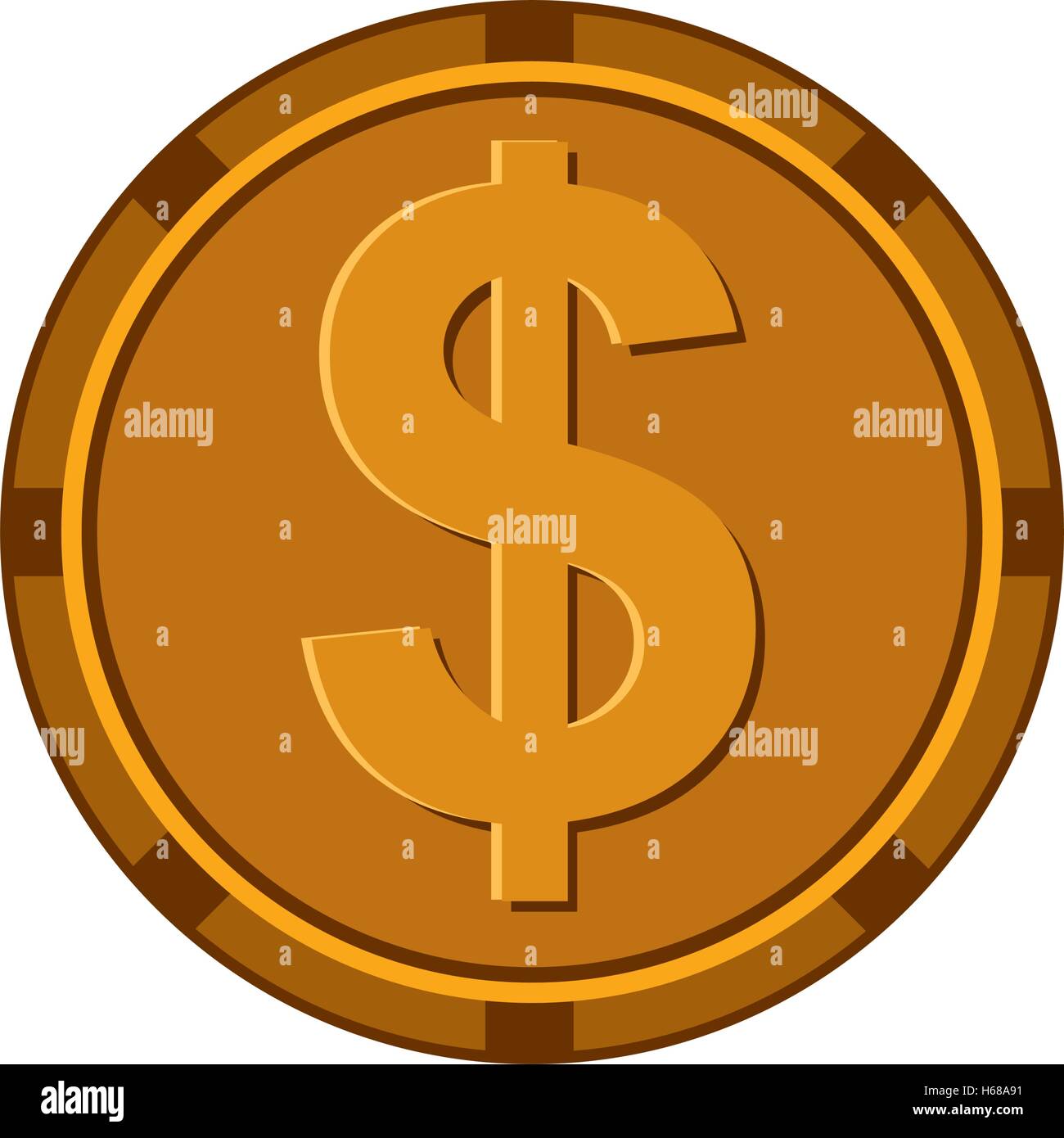 gold coin icon Stock Vector Image & Art - Alamy
