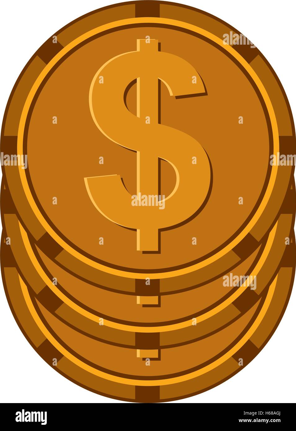 gold coin icon Stock Vector Image & Art - Alamy