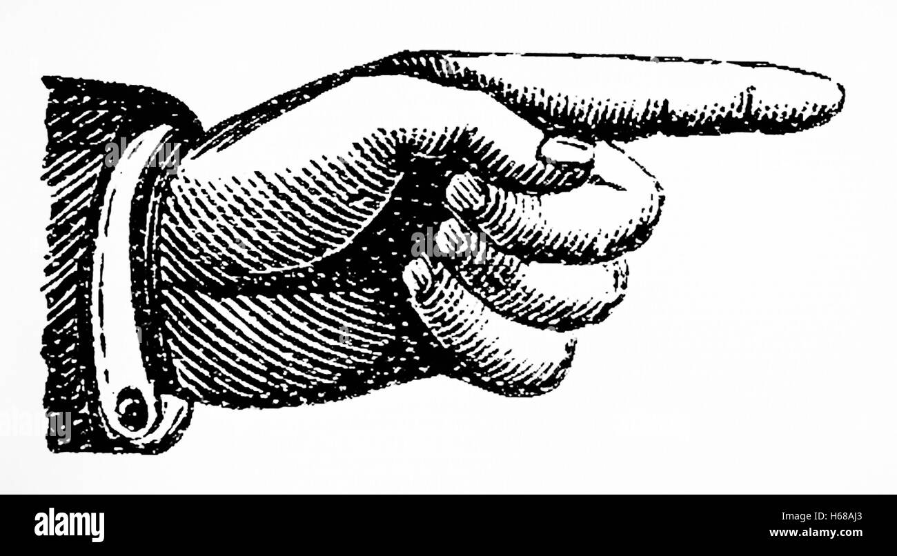 hand point right retro vintage sign directing right stock photo, stock ...
