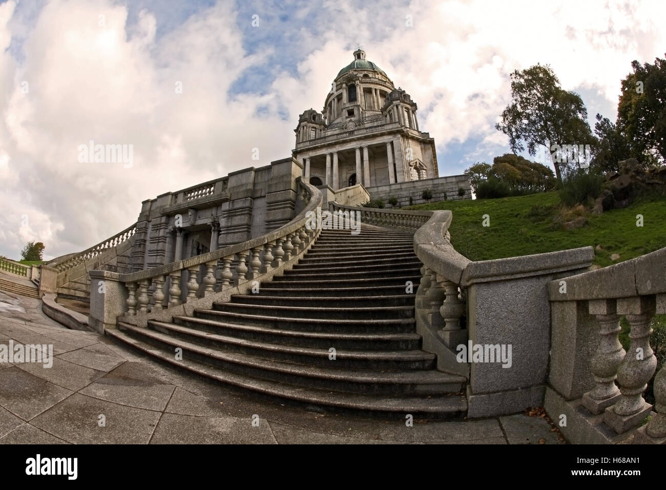 Steps Leading to Ashton Memorial, Williamson Park, Lancaster Stock ...