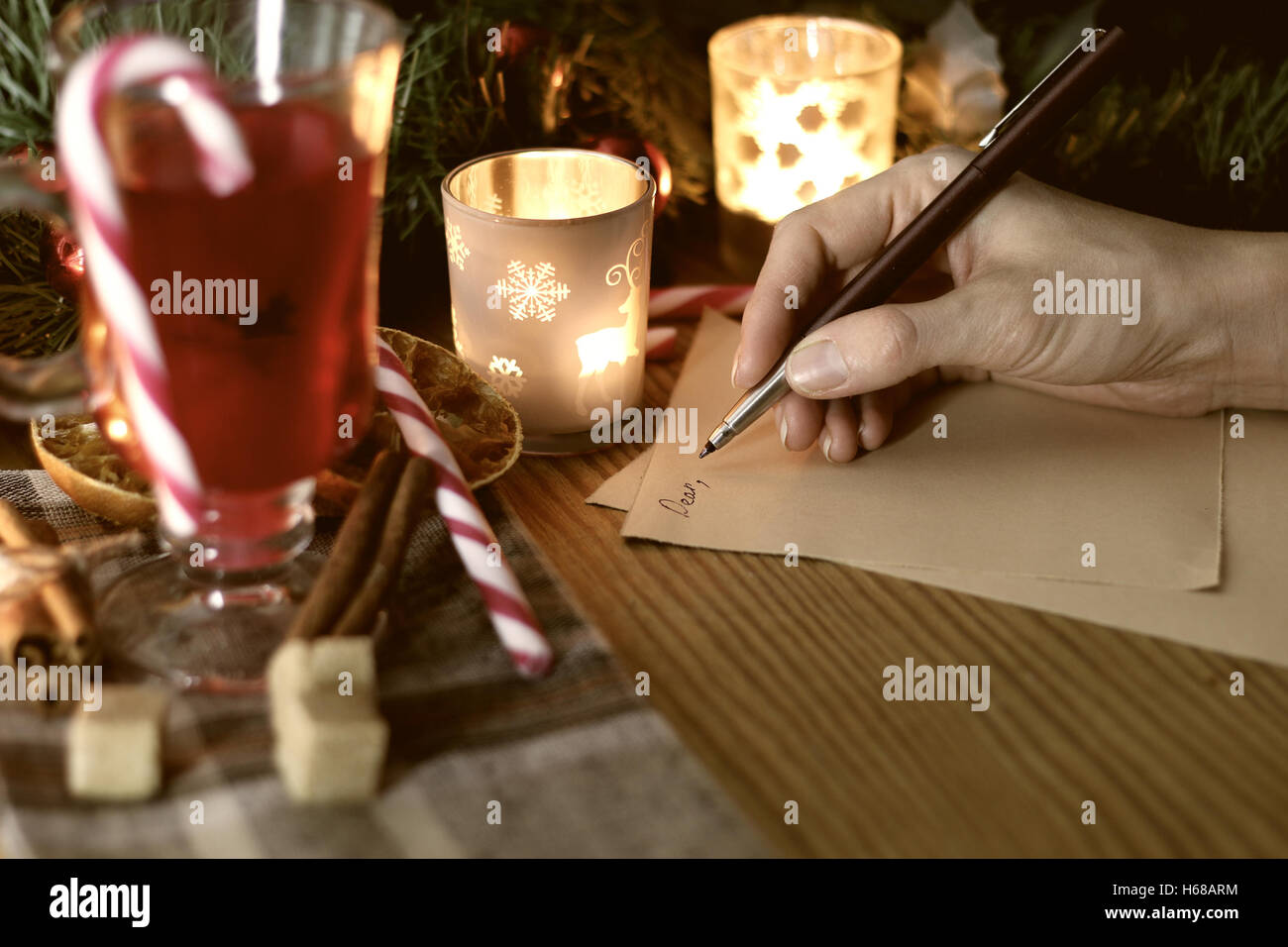 hand writing Christmas Stock Photo - Alamy