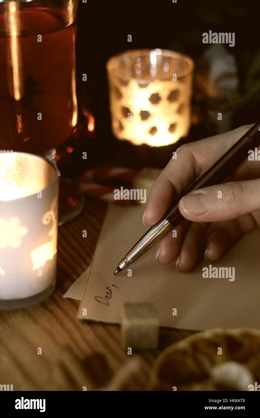 hand writing Christmas Stock Photo - Alamy