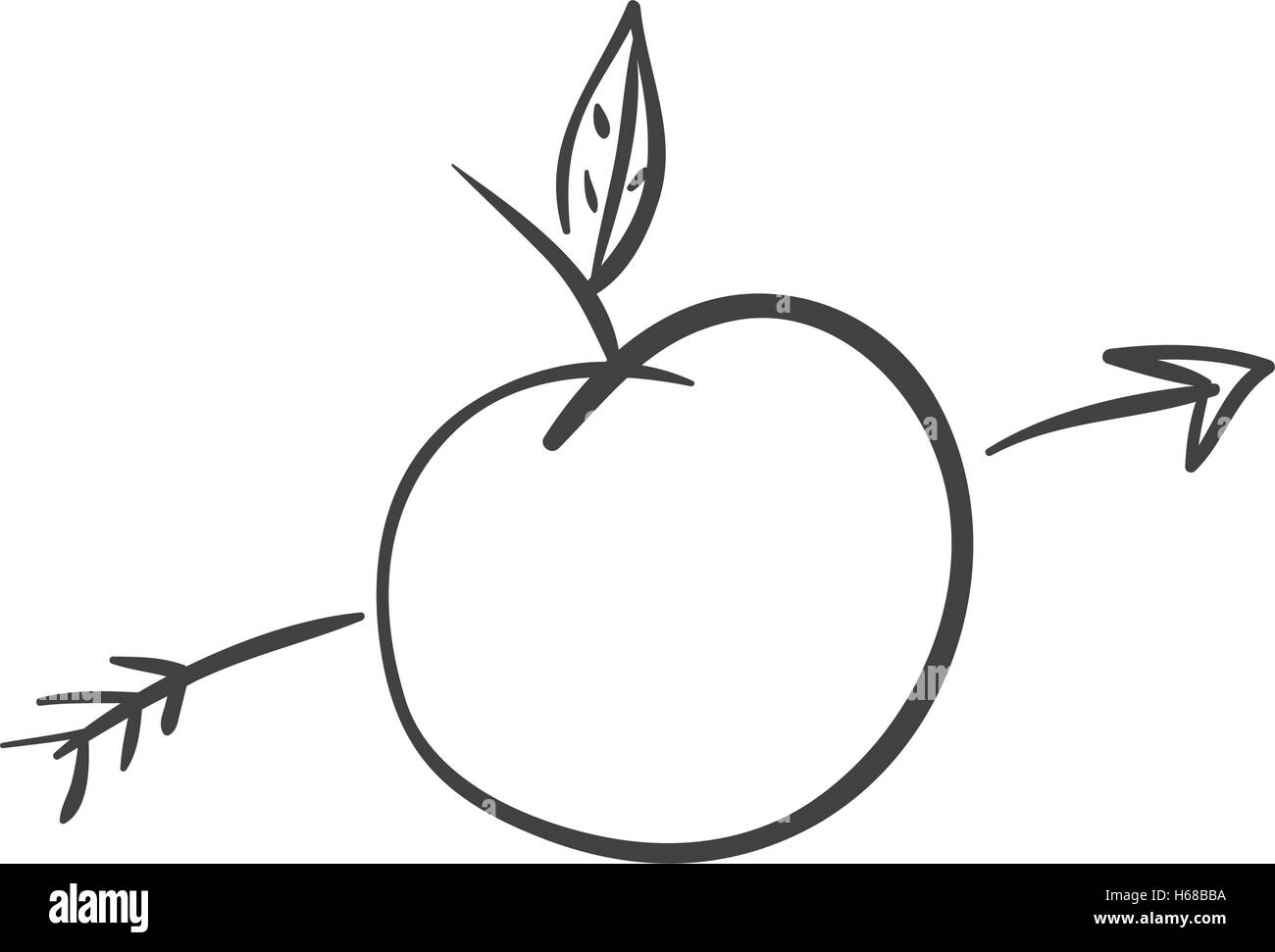 apple with arrow icon Stock Vector Image & Art - Alamy