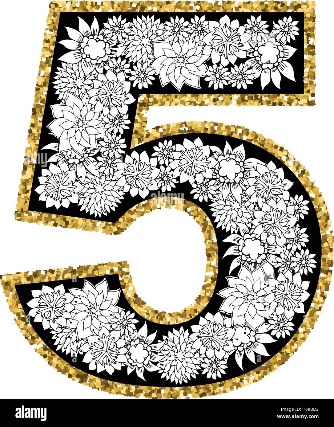 Hand drawn alphabet design digit hi-res stock photography and images ...