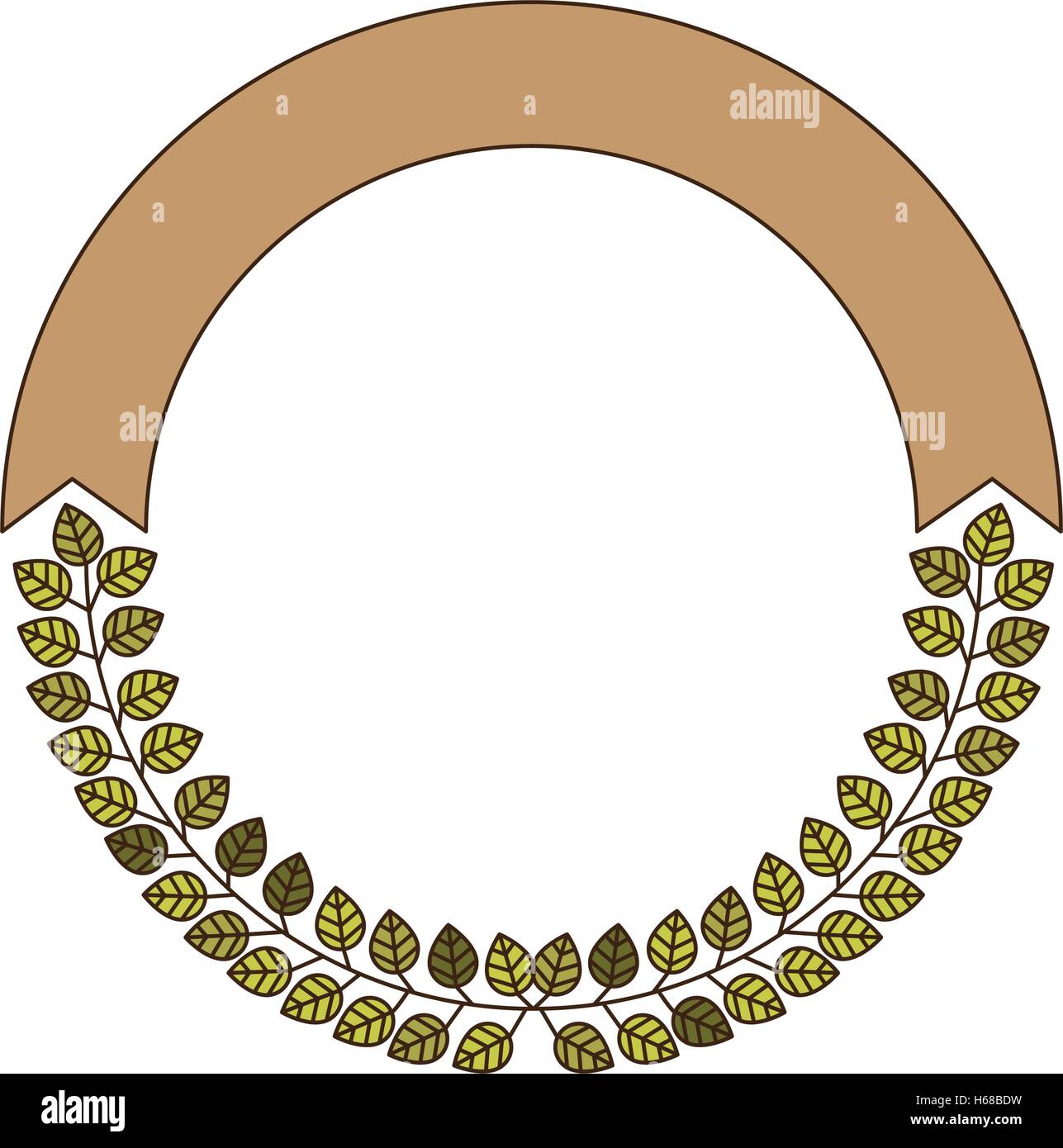 decorative circular frame with green leaves Stock Vector Image & Art ...