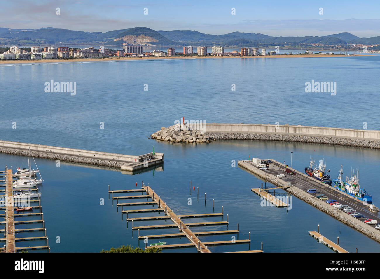 Port in the town of Laredo, Cantabria, Spain, Europe Stock Photo - Alamy