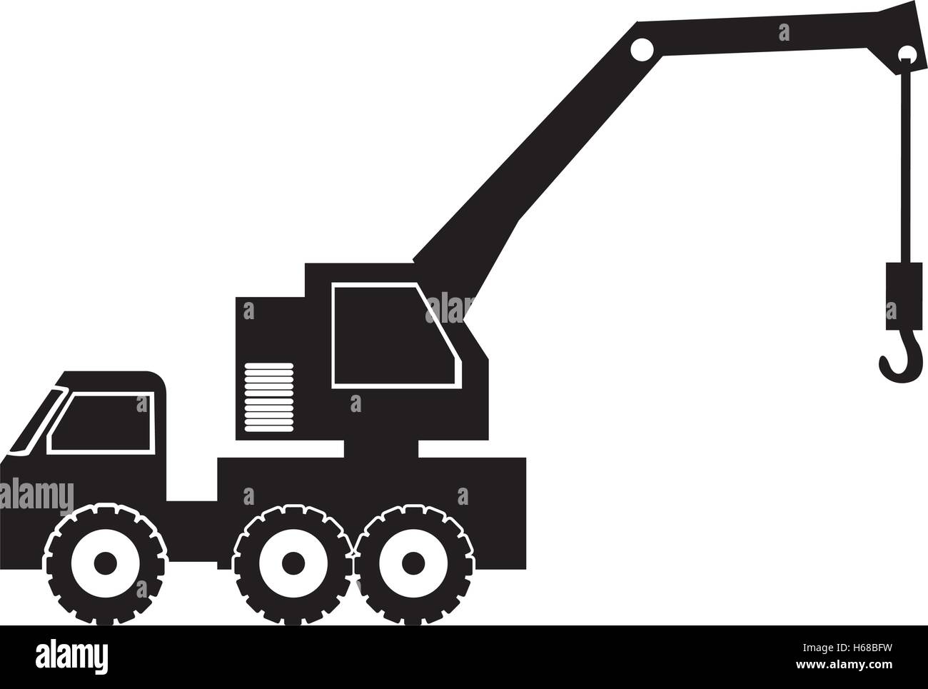 crane truck pictogram icon image Stock Vector Image & Art - Alamy