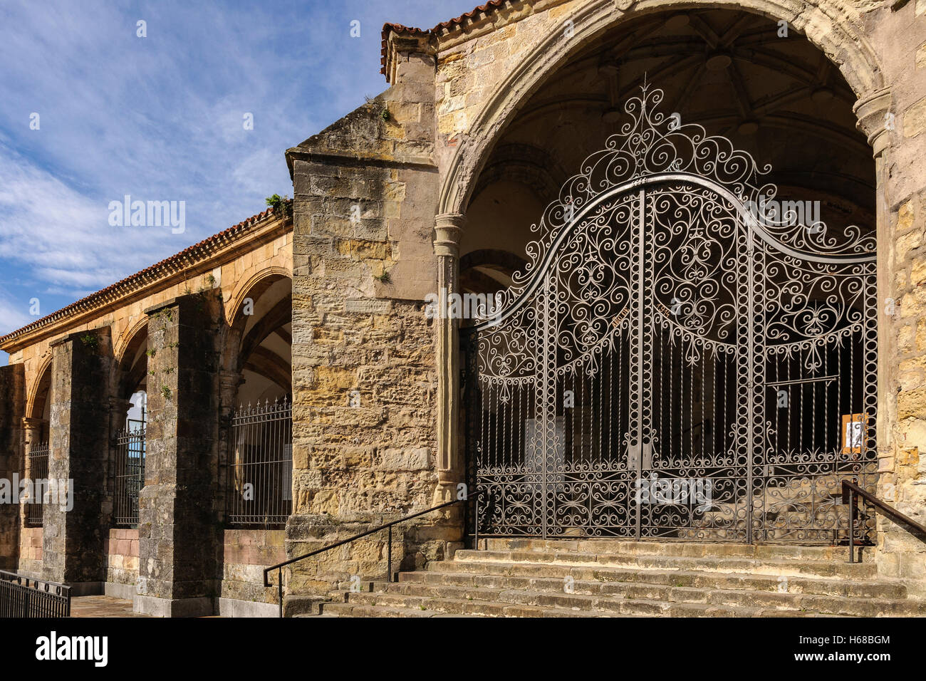 Doors of Church of Santa Maria Laredo, Cantabria, Spain, Europe Stock ...