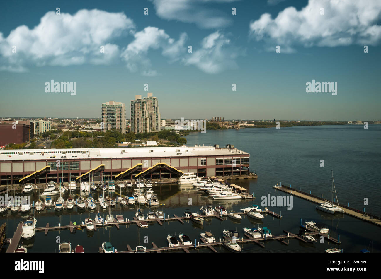 Beautiful Philadelphia skyline against summer blue sky Stock Photo - Alamy
