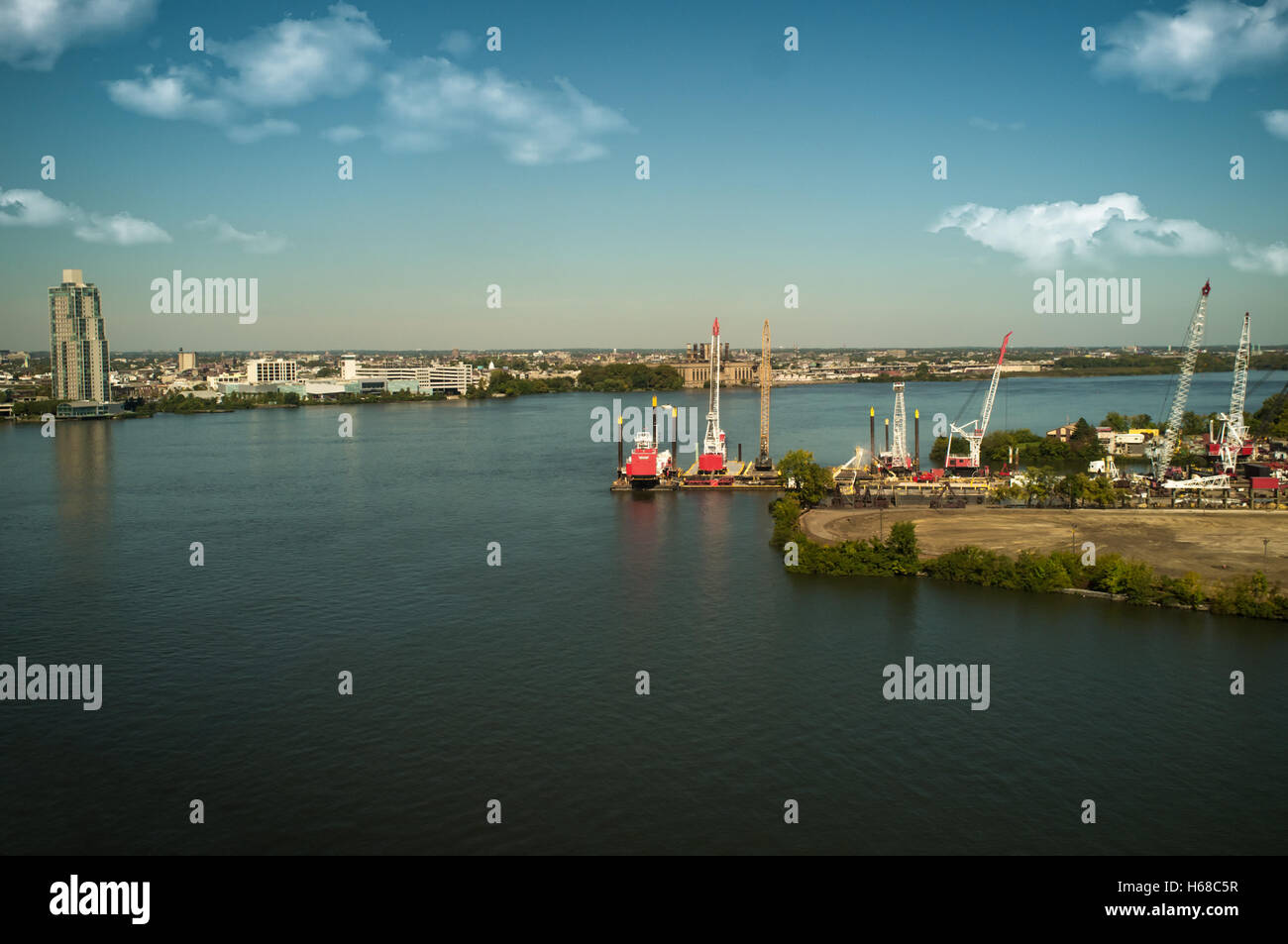 Beautiful Philadelphia skyline against summer blue sky Stock Photo - Alamy