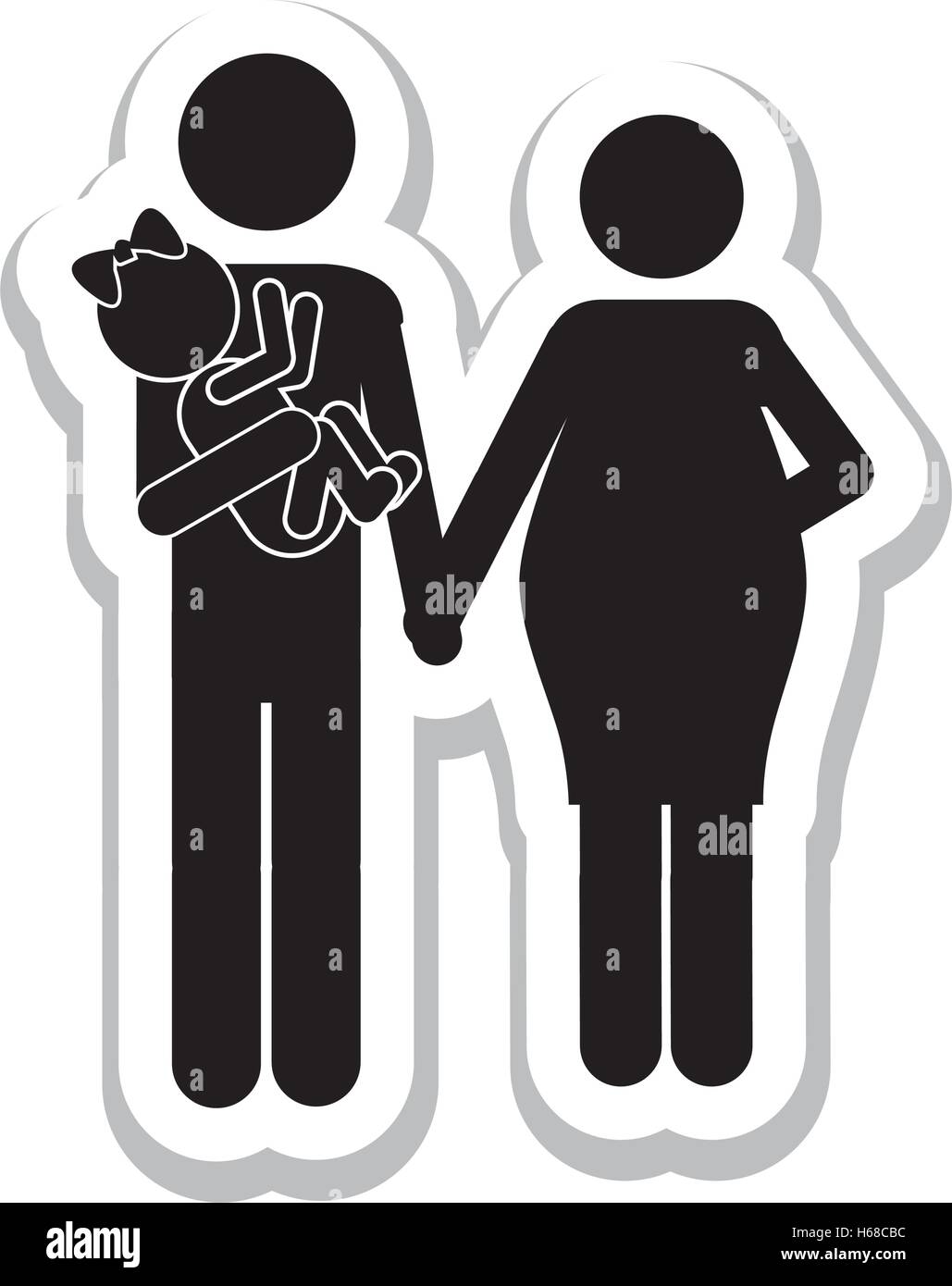 conventional family pictogram icon image Stock Vector Image & Art - Alamy