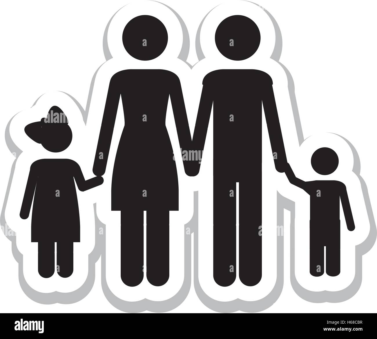 conventional family pictogram icon image Stock Vector Image & Art - Alamy