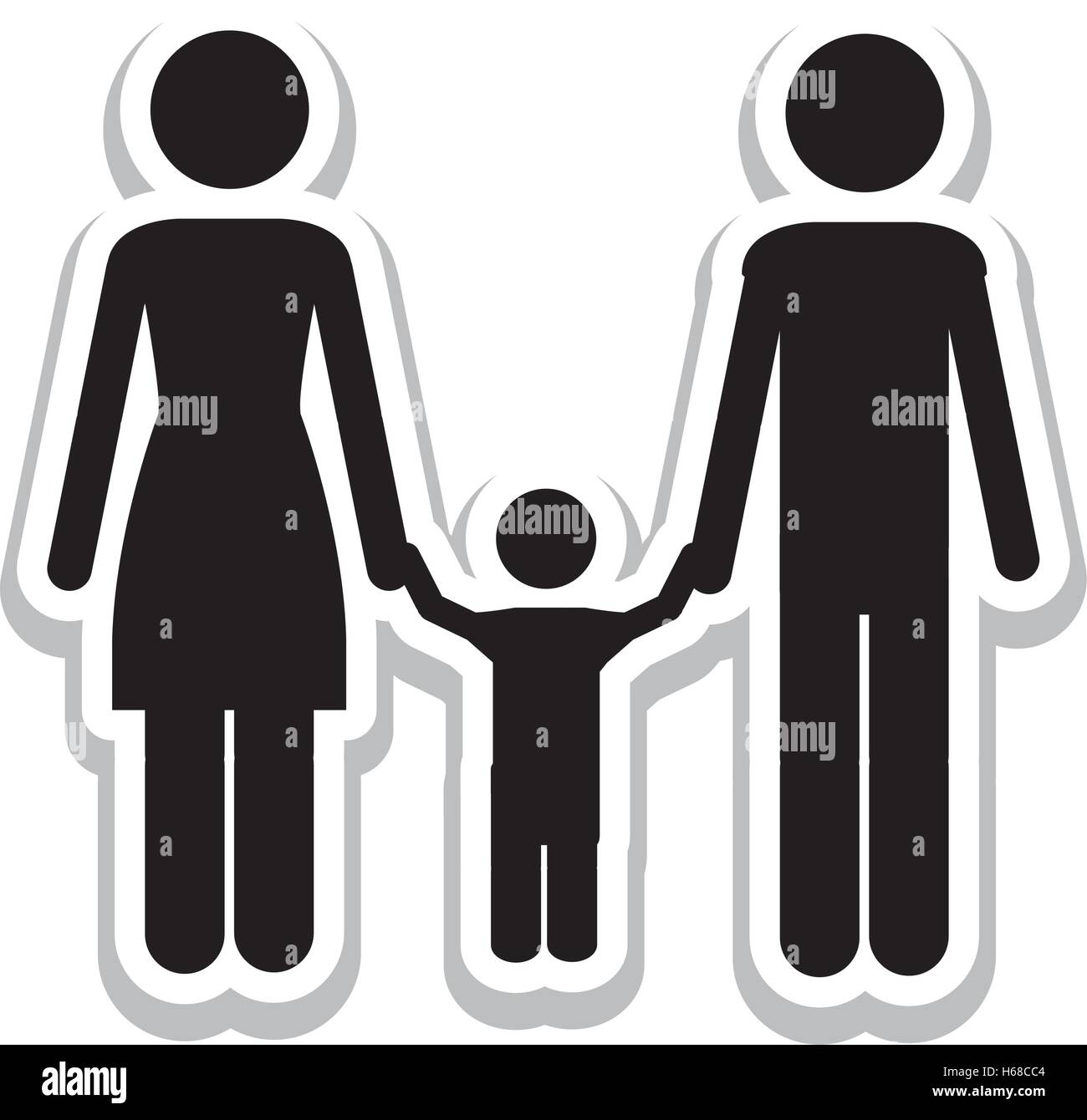 conventional family pictogram icon image Stock Vector Image & Art - Alamy