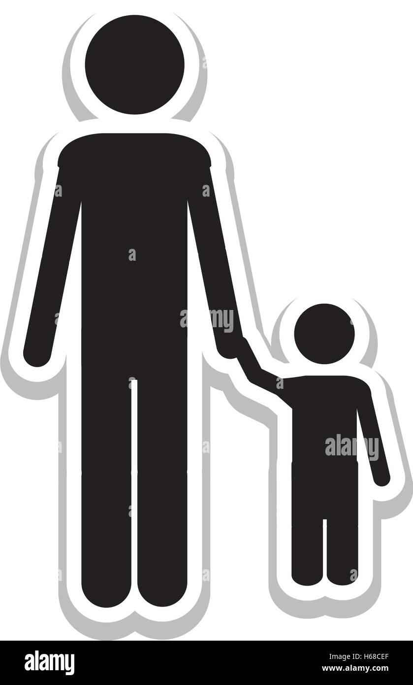 father and child icon pictogram image Stock Vector Image & Art - Alamy