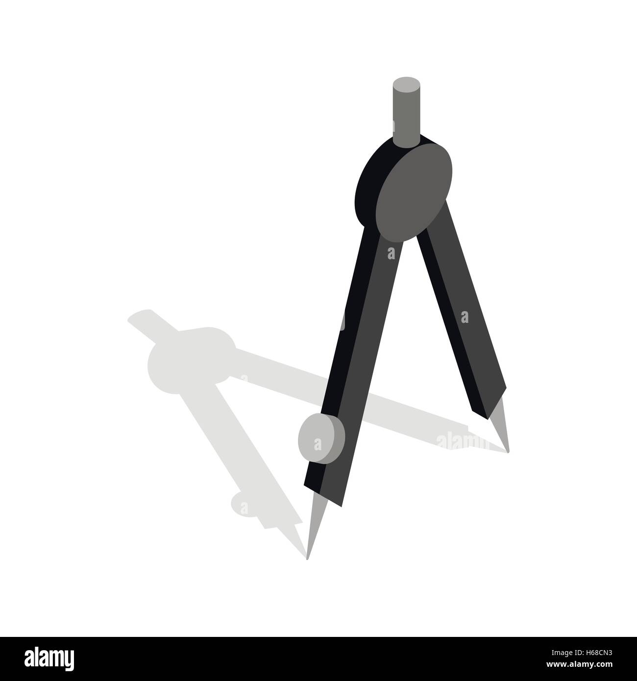 Simple compass 3d icon Stock Vector Images - Alamy