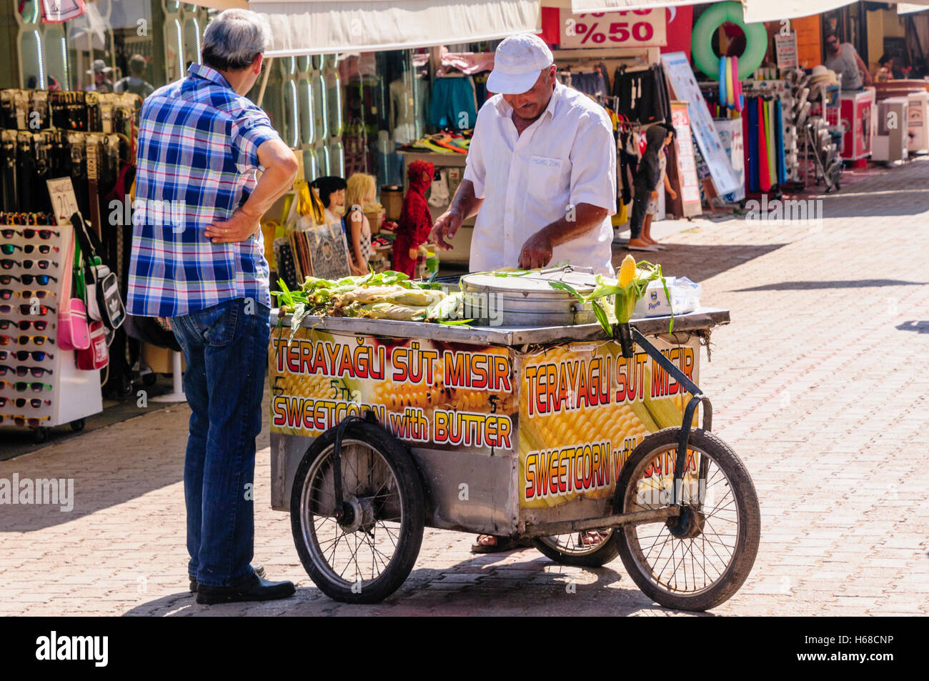Mexican Corn On The Cob Cart Vendors