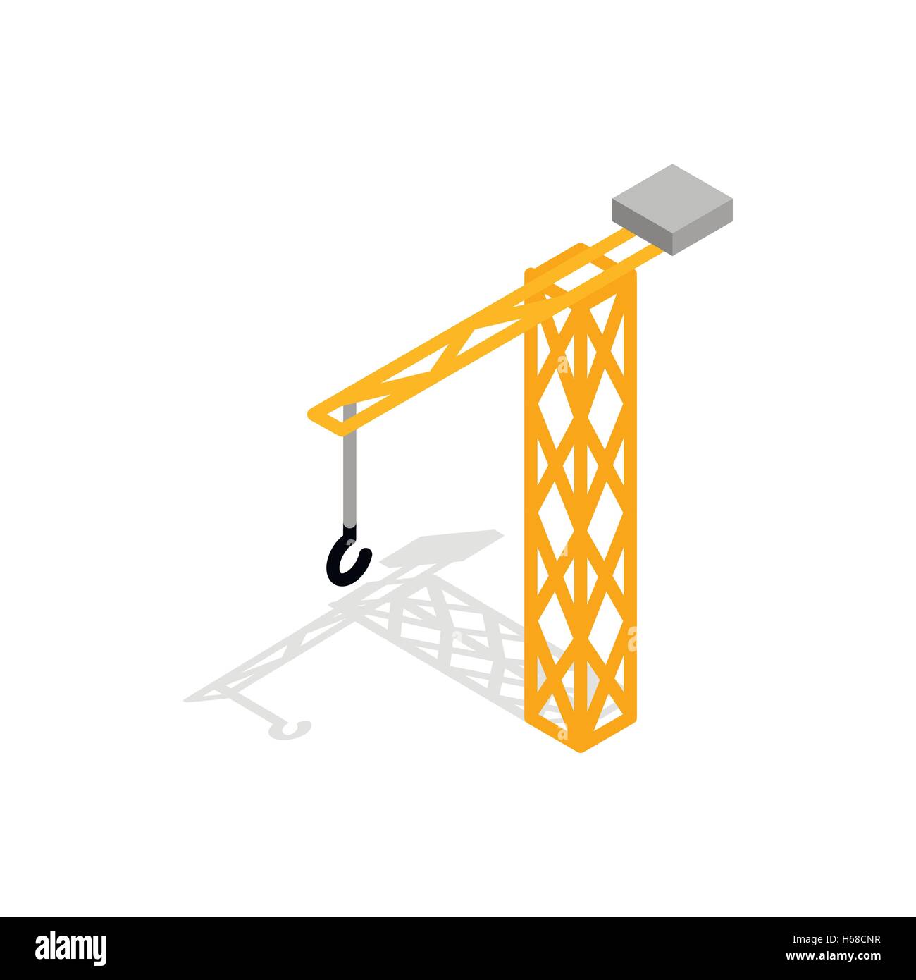 Construction crane icon, isometric 3d style Stock Vector Image & Art ...