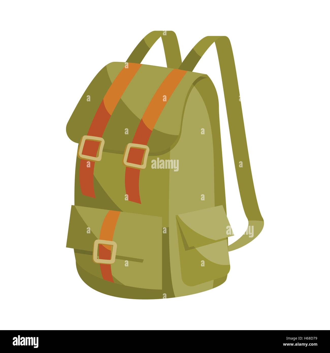 Back bag camp cartoon Cut Out Stock Images & Pictures - Alamy