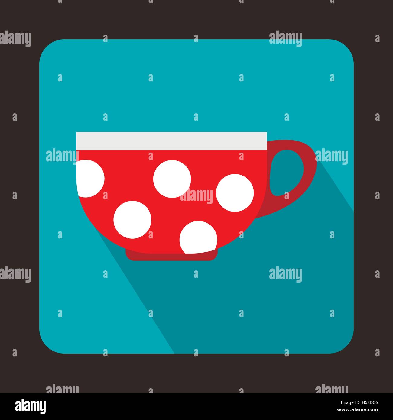 Red and white dot cup Stock Vector Images - Alamy