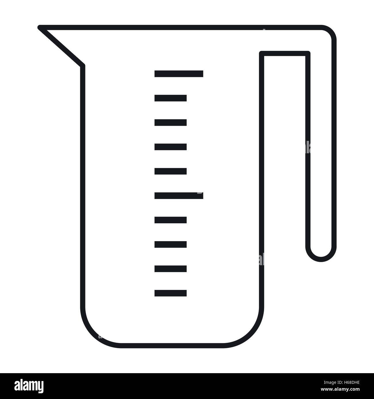 Measuring cup icon, outline style Stock Vector Image & Art - Alamy