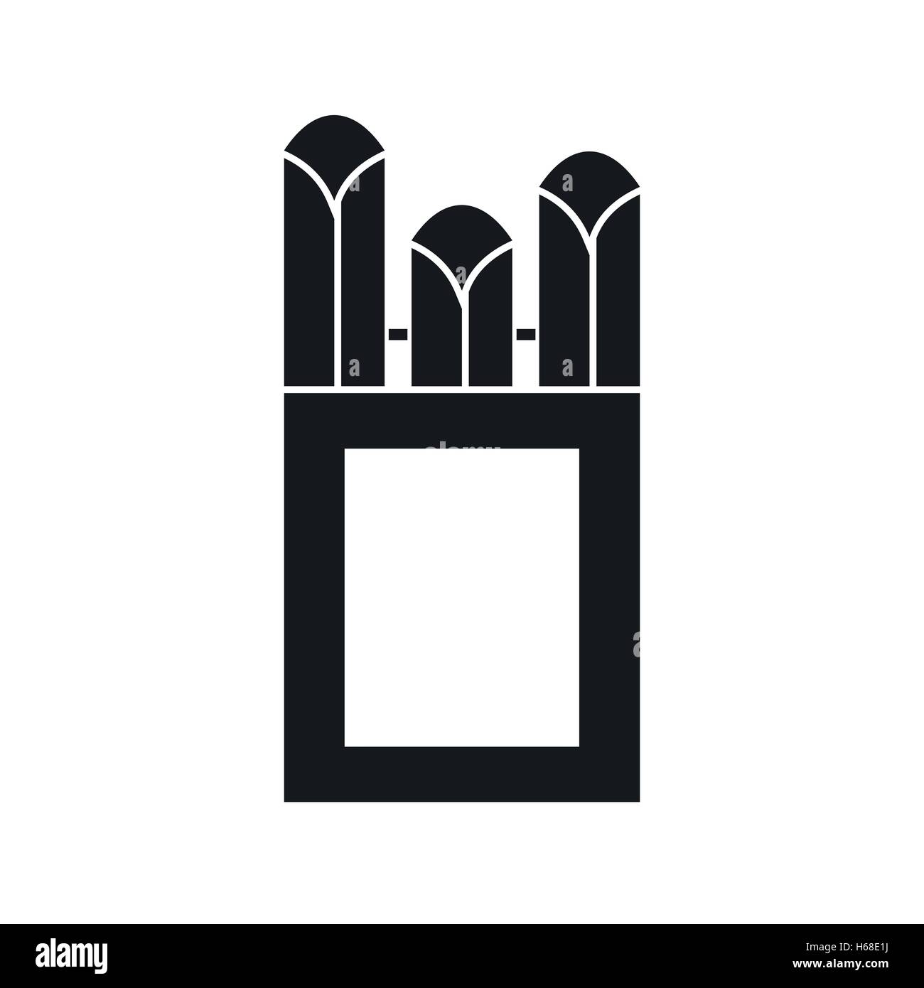 Kindergarten chalk white icon Cut Out Stock Images & Pictures - Alamy