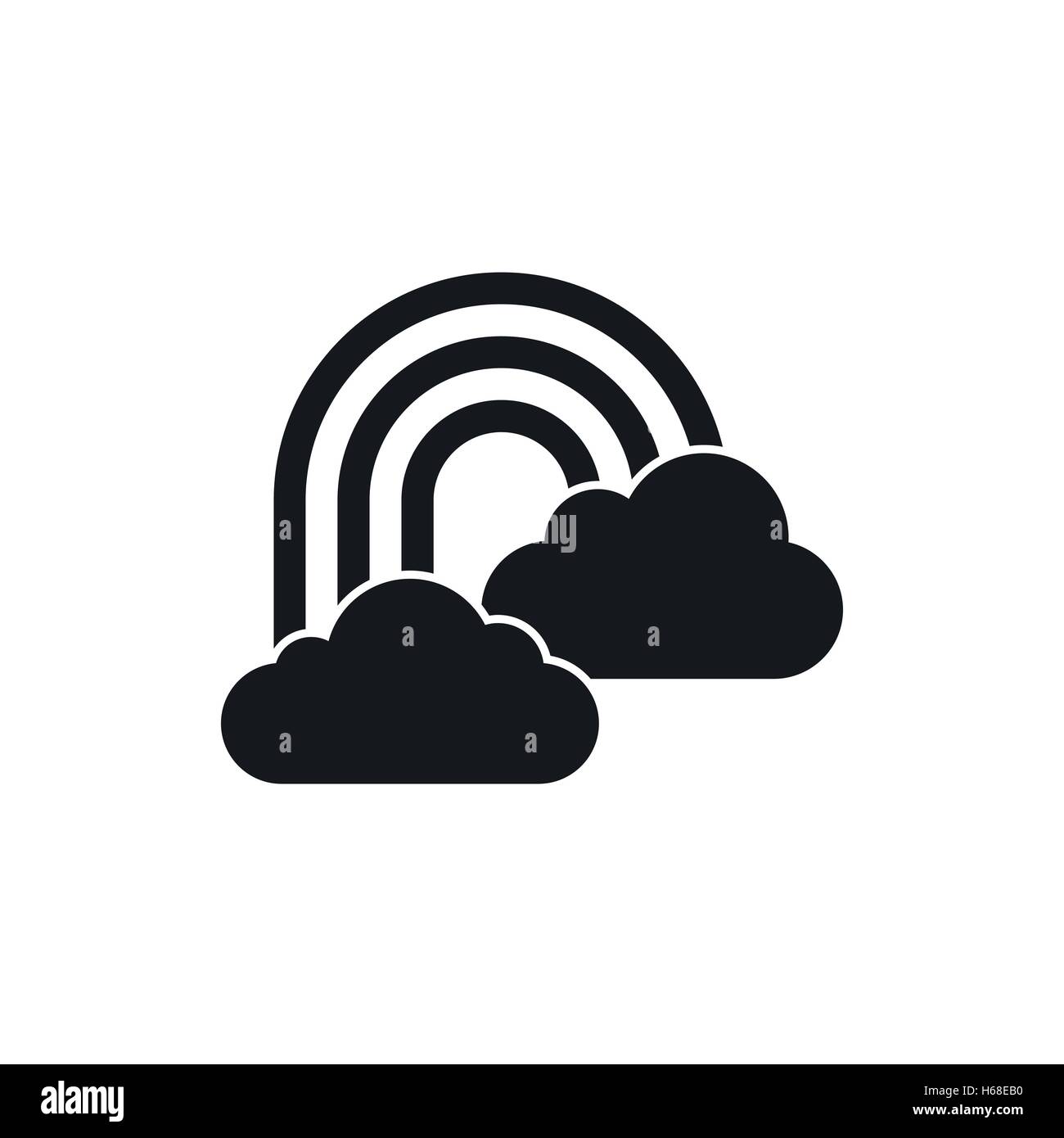 Rainbow and clouds icon, simple style Stock Vector Image & Art - Alamy