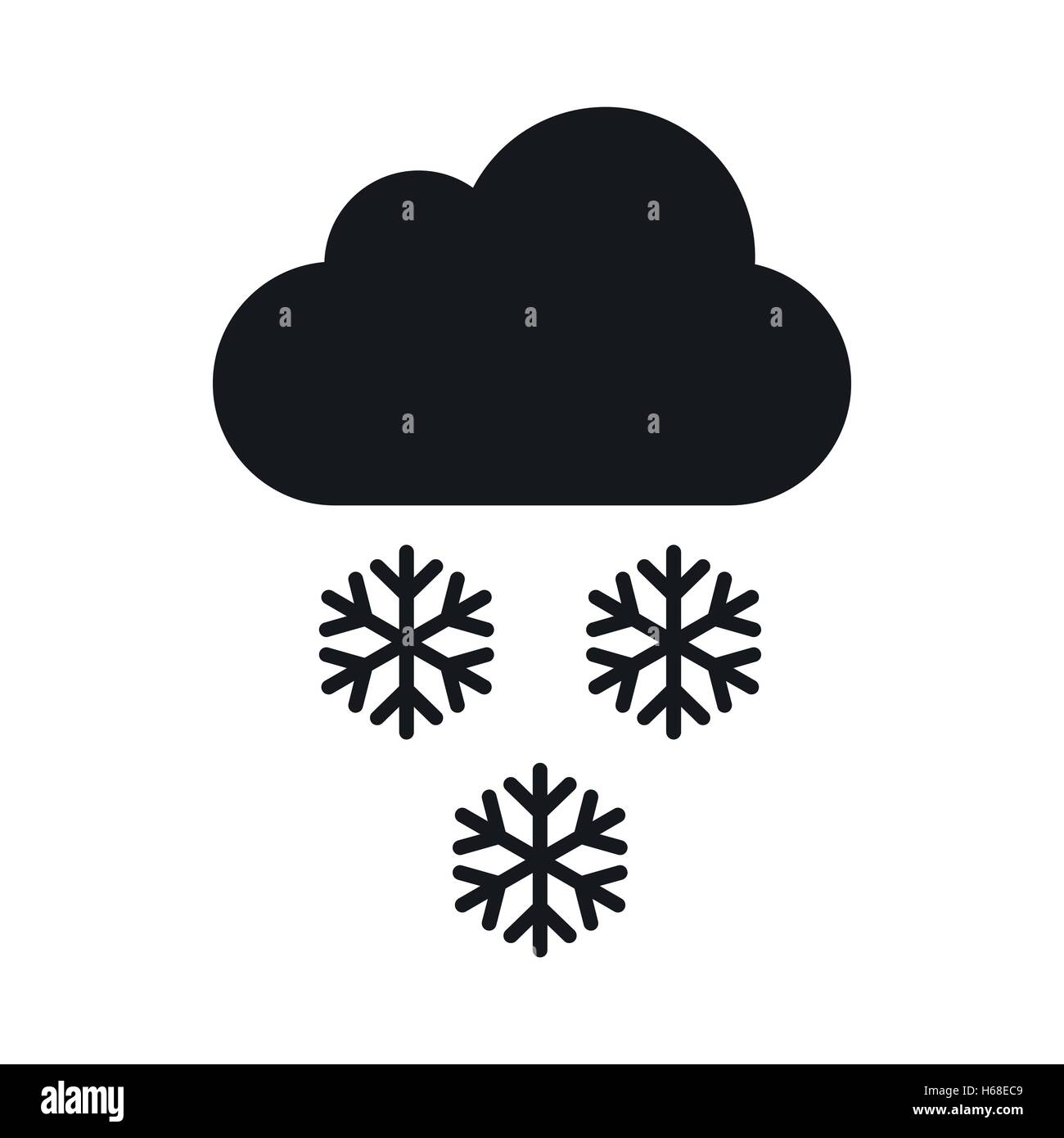 Cloud and snowflakes icon, simple style Stock Vector Image & Art - Alamy