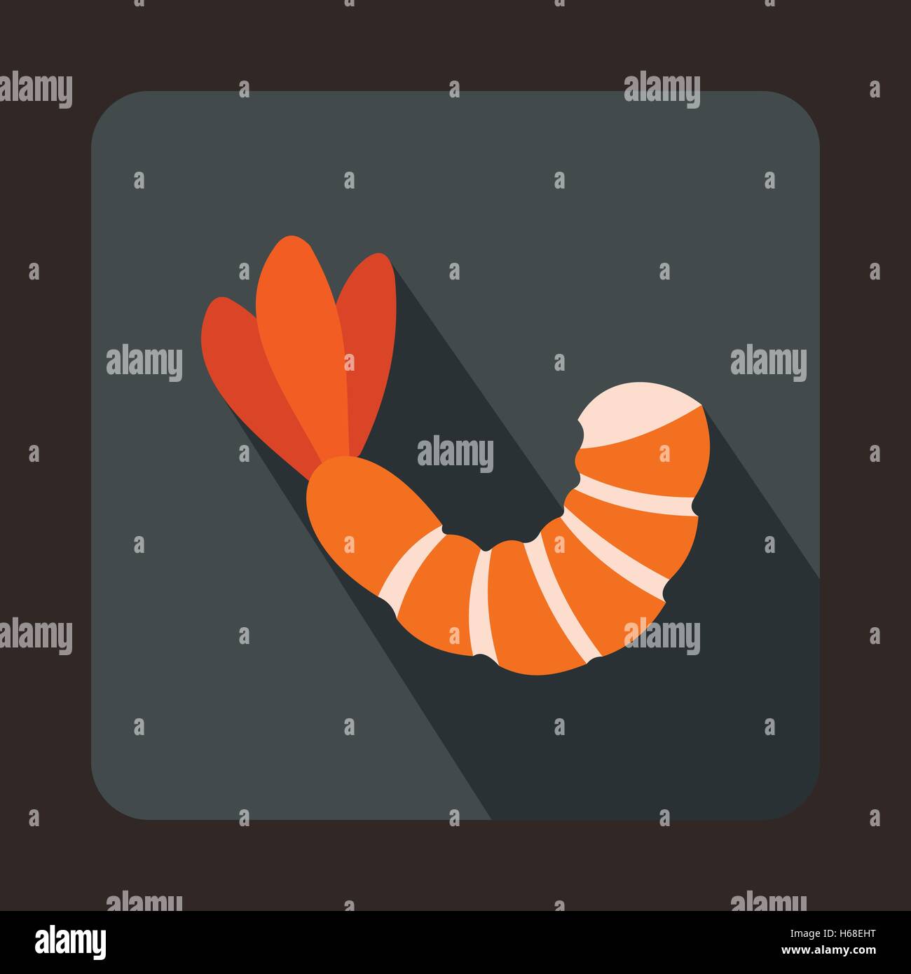 Shrimp icon in flat style Stock Vector Image & Art - Alamy
