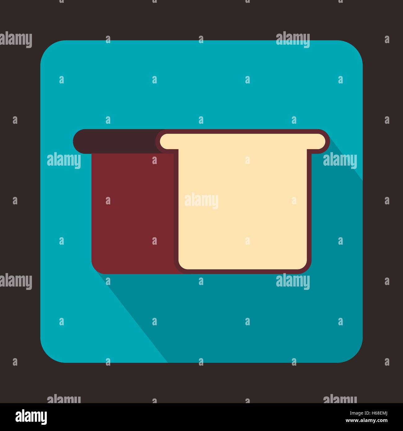 White bread icon in flat style Stock Vector Image & Art - Alamy