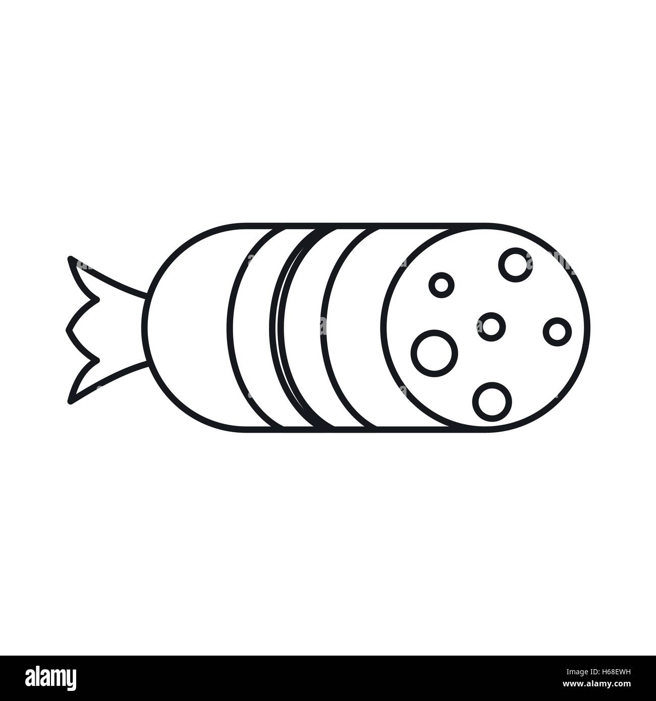 Ham smoked line icon Cut Out Stock Images & Pictures - Alamy