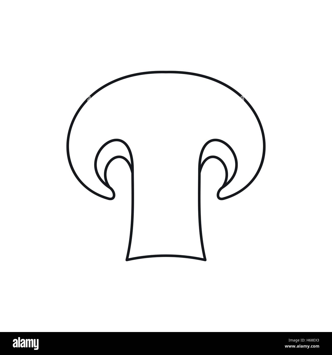 Champignon mushroom icon outline style hi-res stock photography and ...