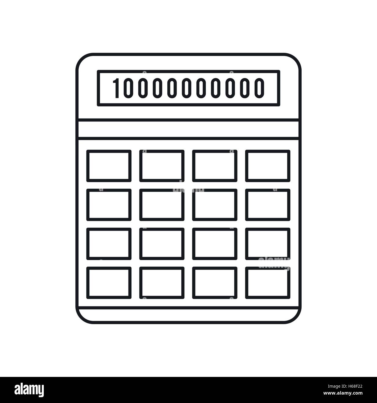 Calculator icon, outline style Stock Vector Image & Art - Alamy
