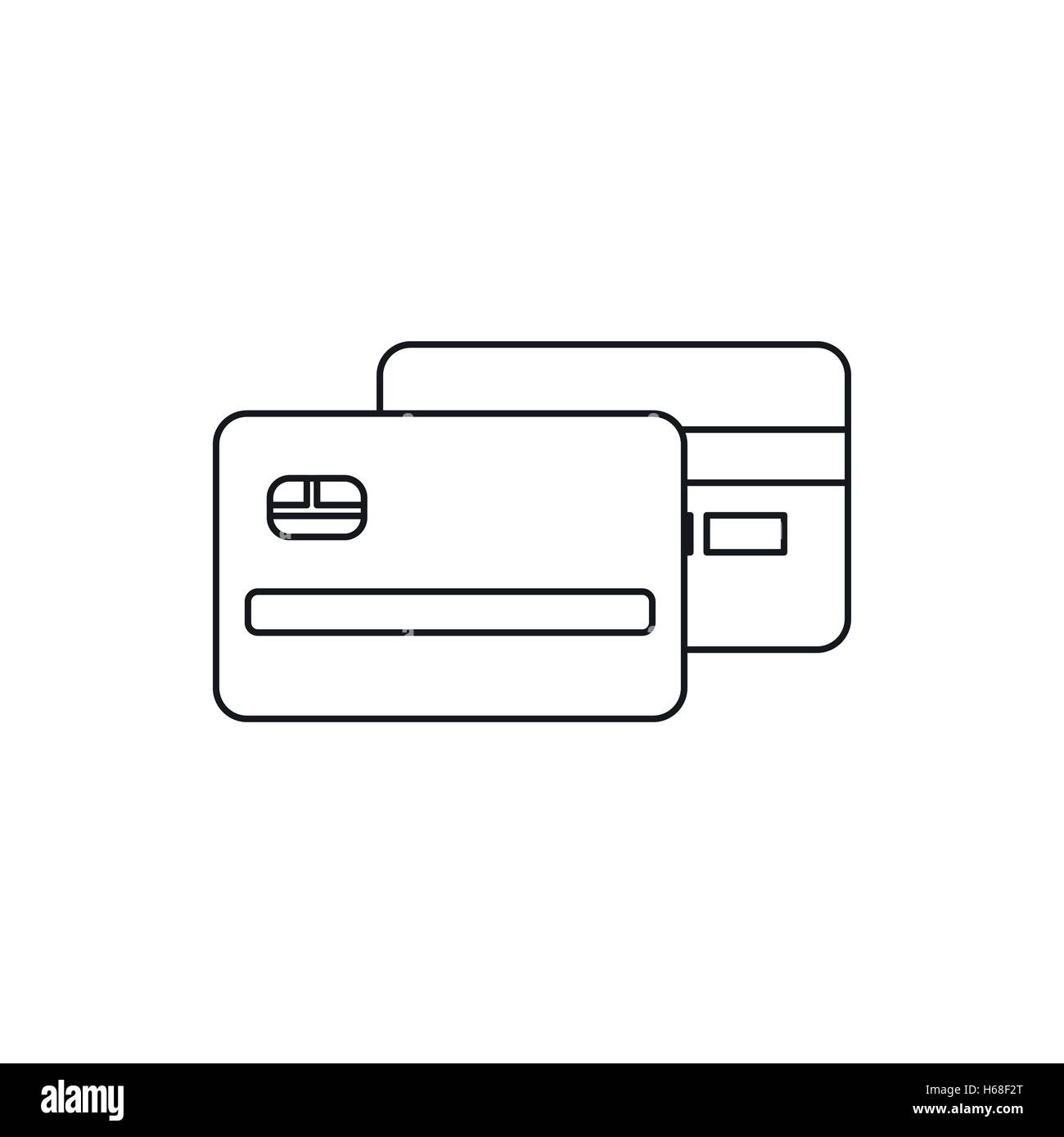 Credit card icon, outline style Stock Vector Image & Art - Alamy